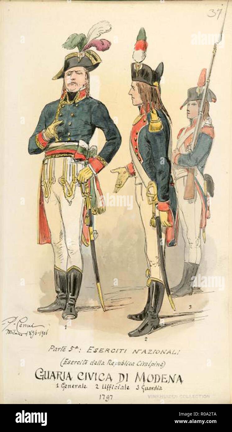vintage italian army illustration Stock Photo - Alamy