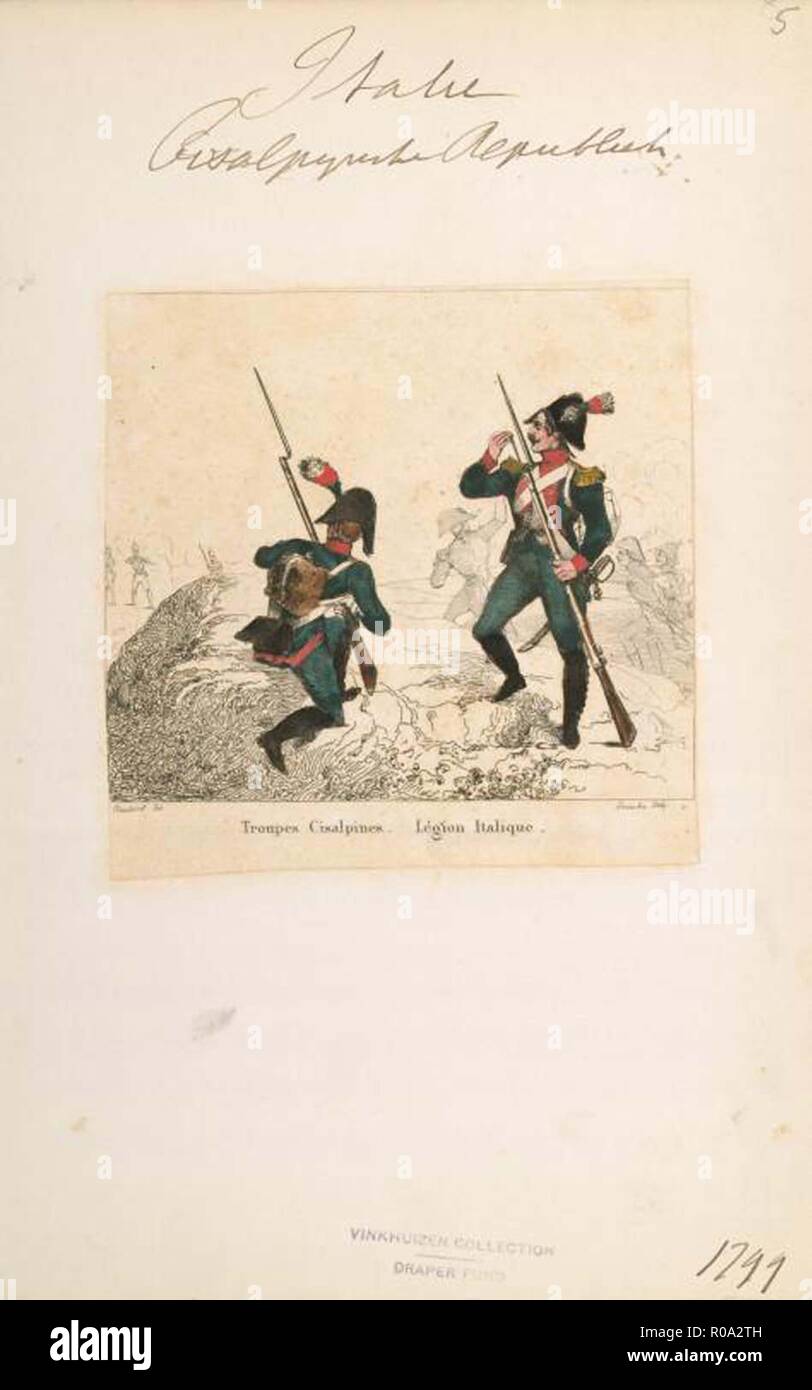 vintage italian army illustration Stock Photo - Alamy