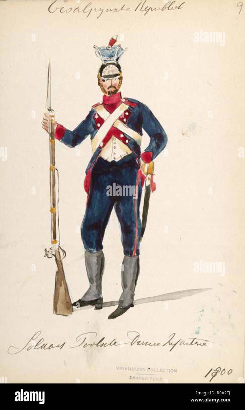 vintage italian army illustration Stock Photo - Alamy