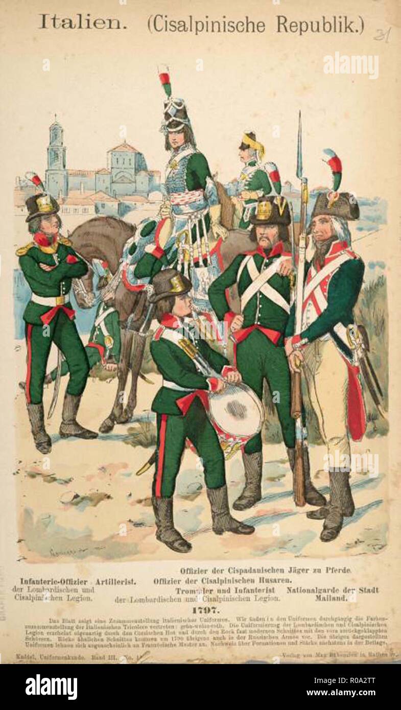vintage italian army illustration Stock Photo - Alamy