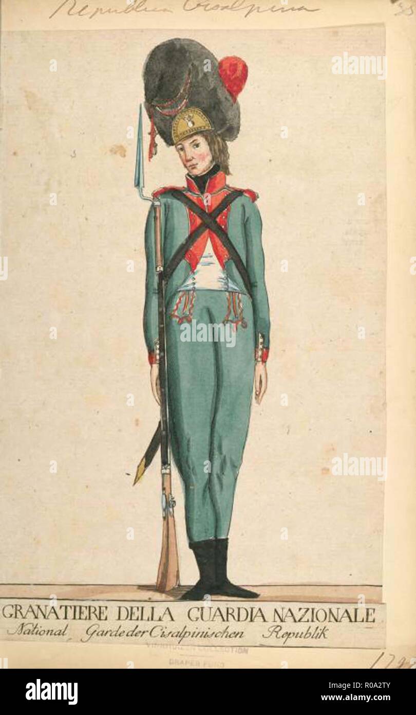 vintage italian army illustration Stock Photo - Alamy
