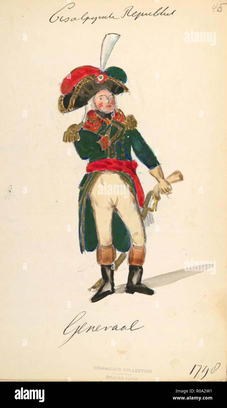 vintage italian army illustration Stock Photo - Alamy