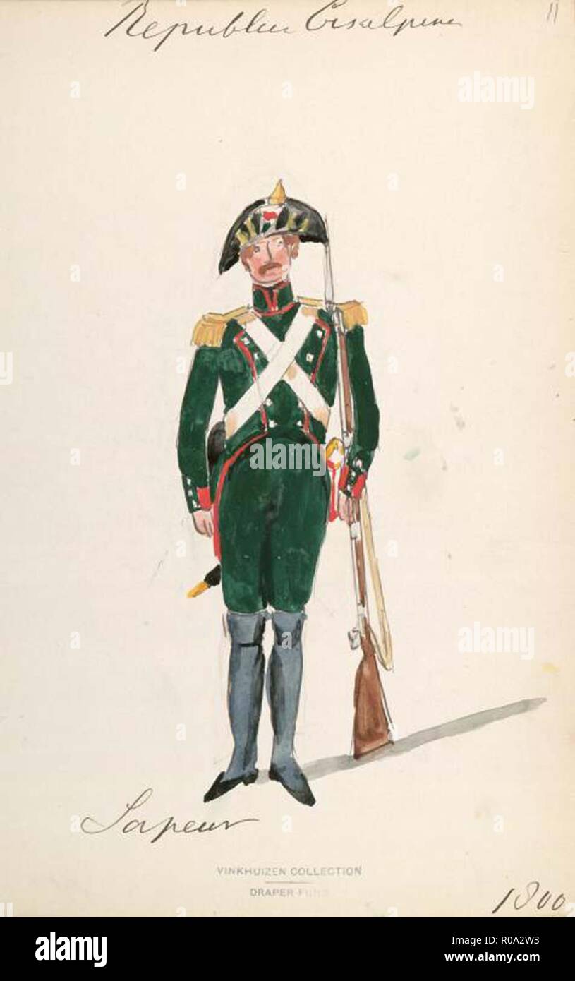 vintage italian army illustration Stock Photo - Alamy