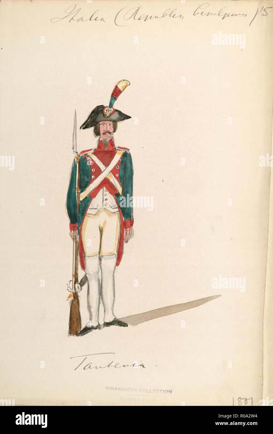 vintage italian army illustration Stock Photo - Alamy