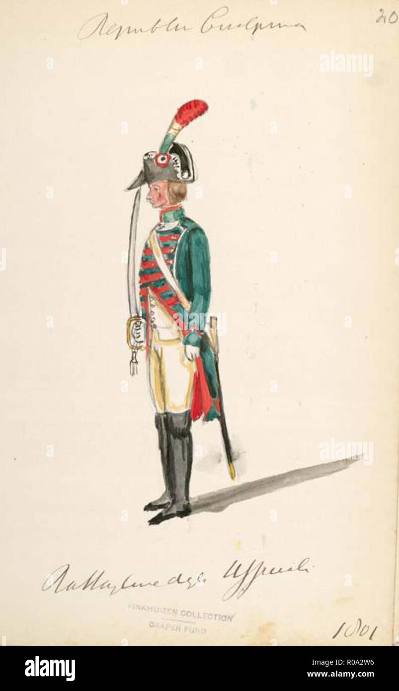 vintage italian army illustration Stock Photo - Alamy