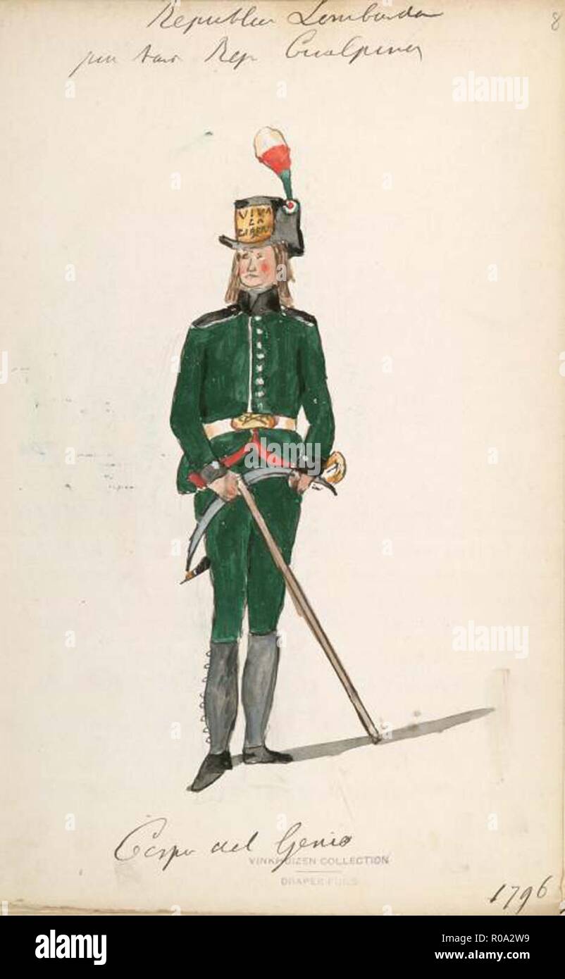 vintage italian army illustration Stock Photo - Alamy