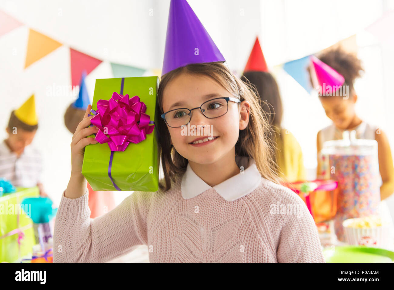 A Group of adorable kids having fun at birthday party Stock Photo - Alamy