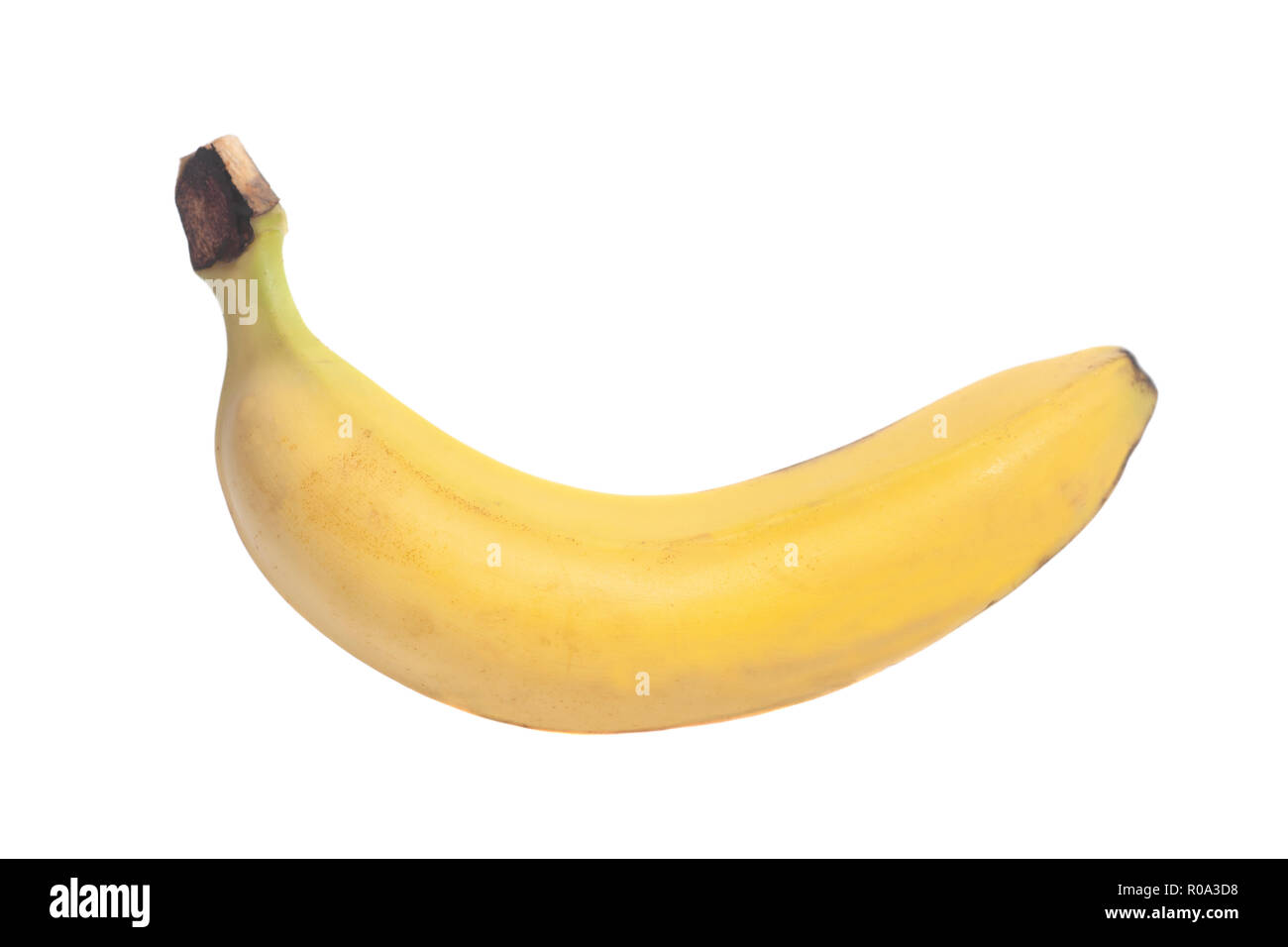 Single banana isolated on a white background Stock Photo - Alamy
