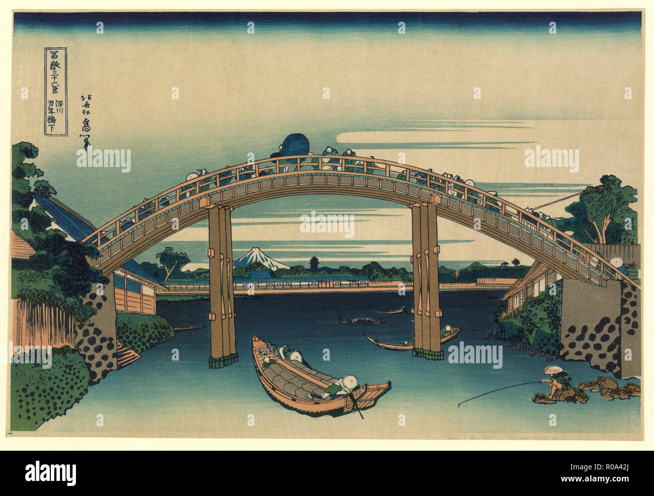 Hokusai bridge hi-res stock photography and images - Alamy