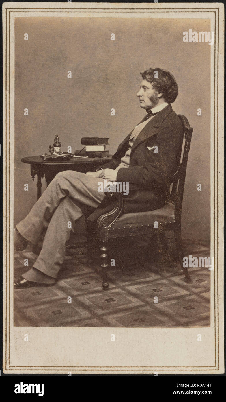 Charles Sumner (1811-74), U.S. Senator from Massachusetts, Seated ...