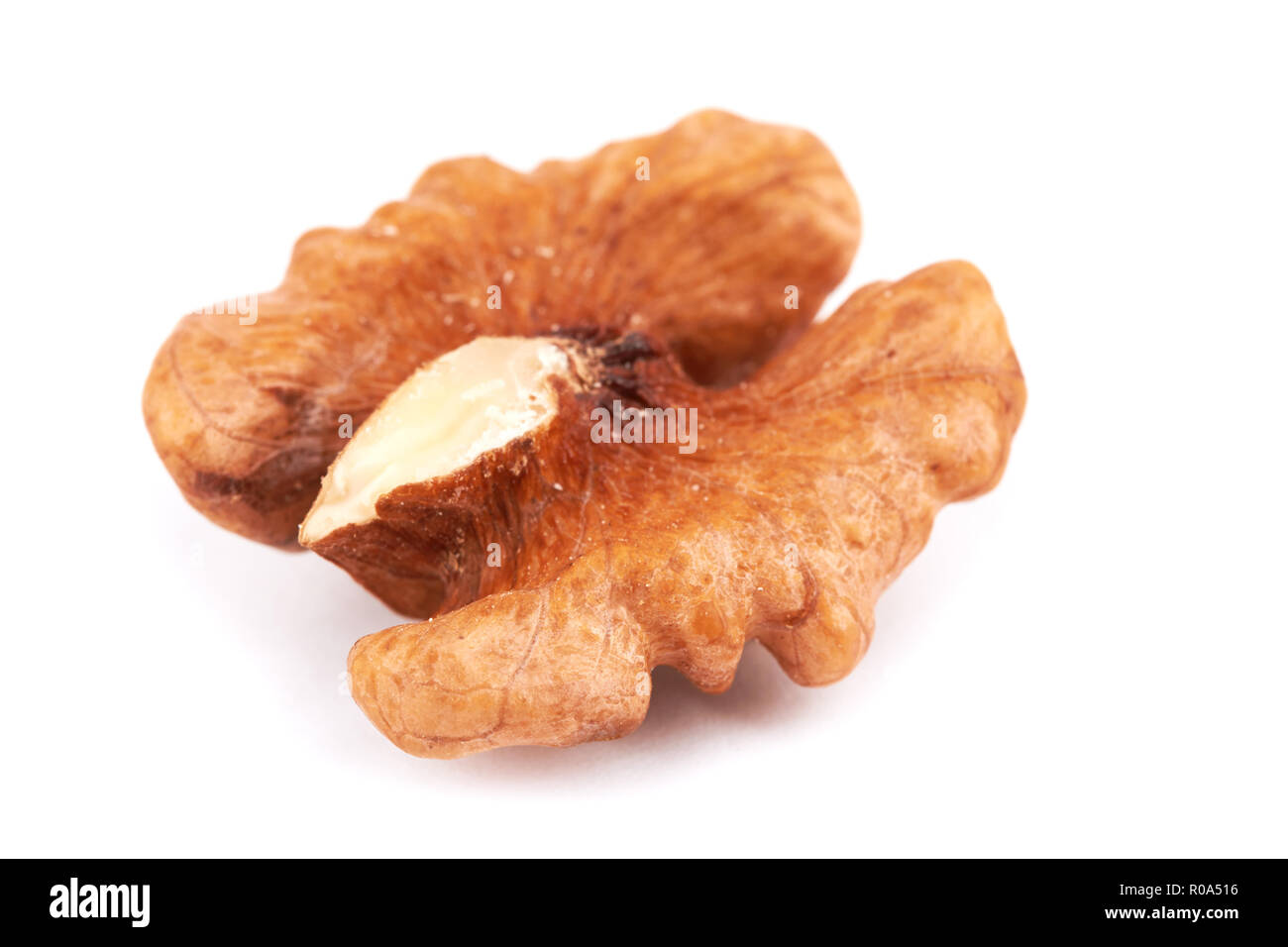 Fresh peeled walnut isolated on a white background Stock Photo - Alamy