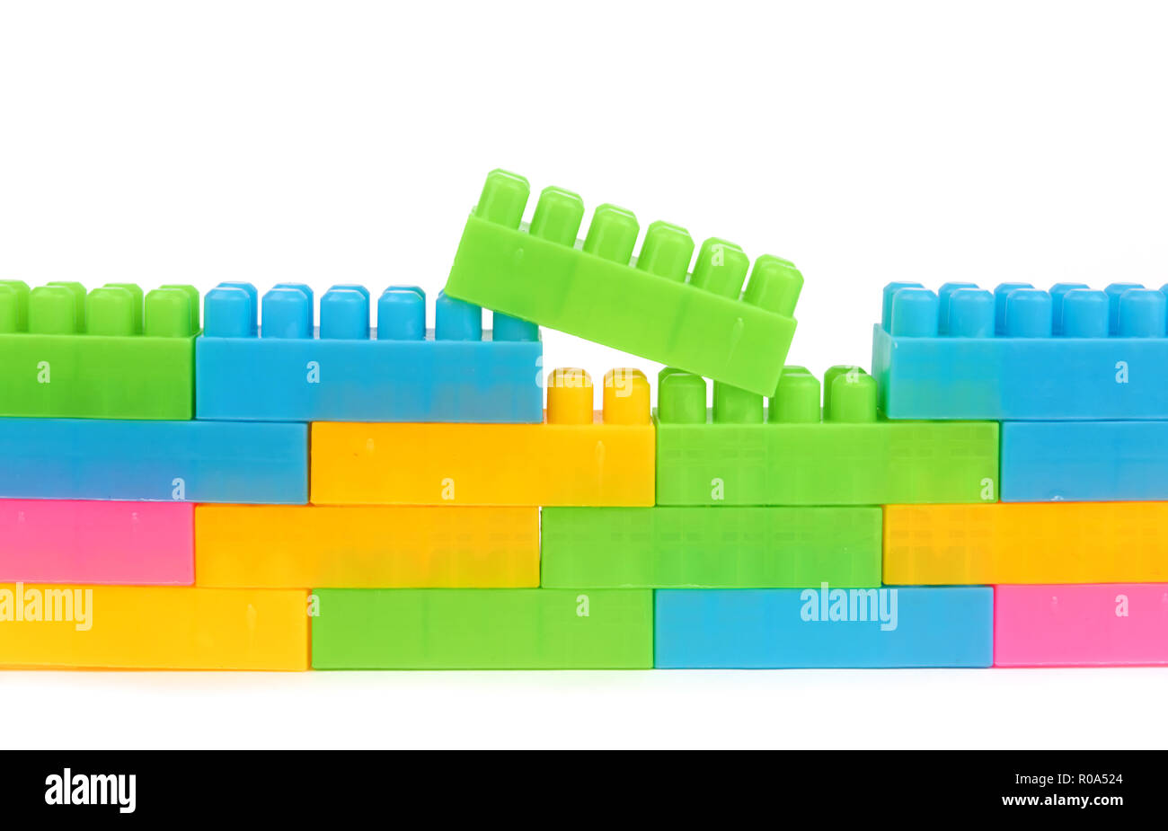 colorful plastic toys isolated on white background Stock Photo - Alamy