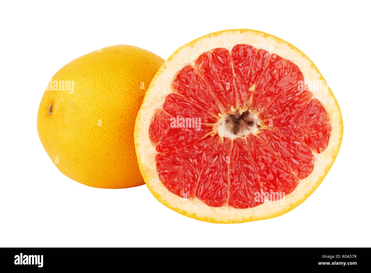 fresh rose grapefruit isolated on white background Stock Photo - Alamy