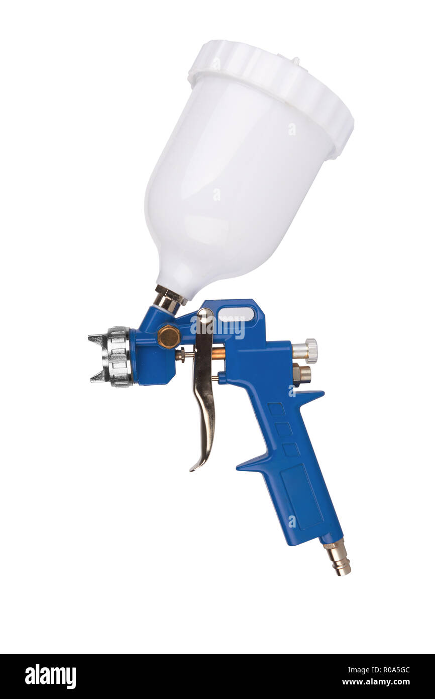 Spray gun isolated over a white background Stock Photo - Alamy