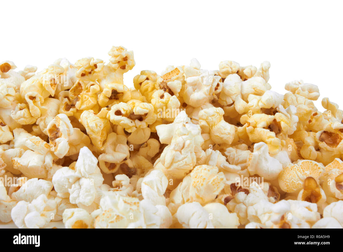 Popcorn on a white background Stock Photo - Alamy