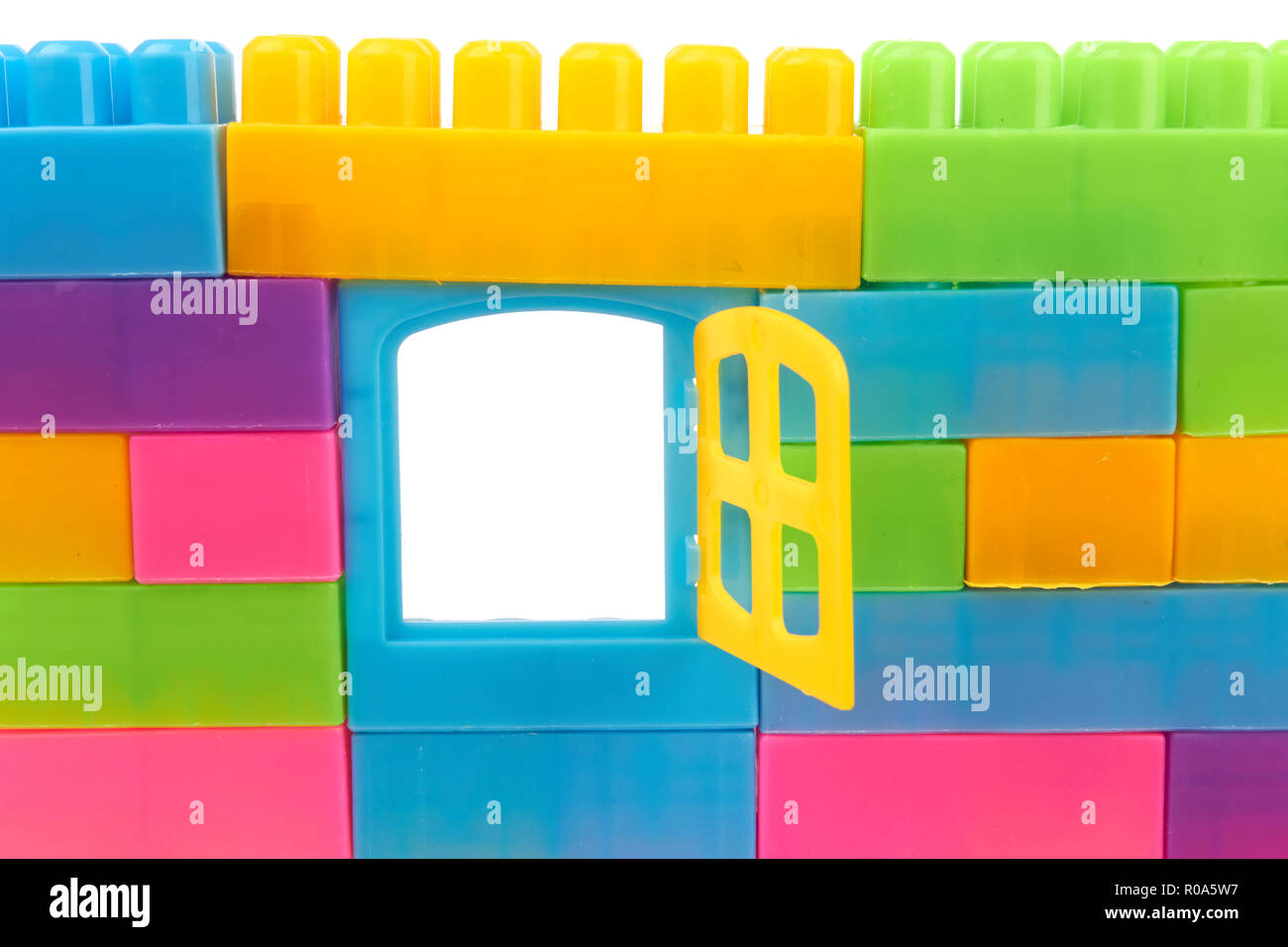 colorful plastic toys isolated on white background Stock Photo - Alamy