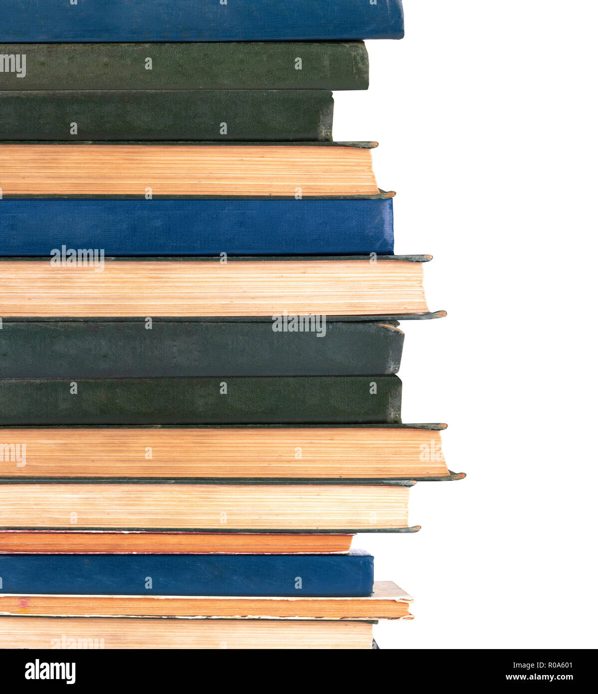 books in a row isolated on white background Stock Photo - Alamy