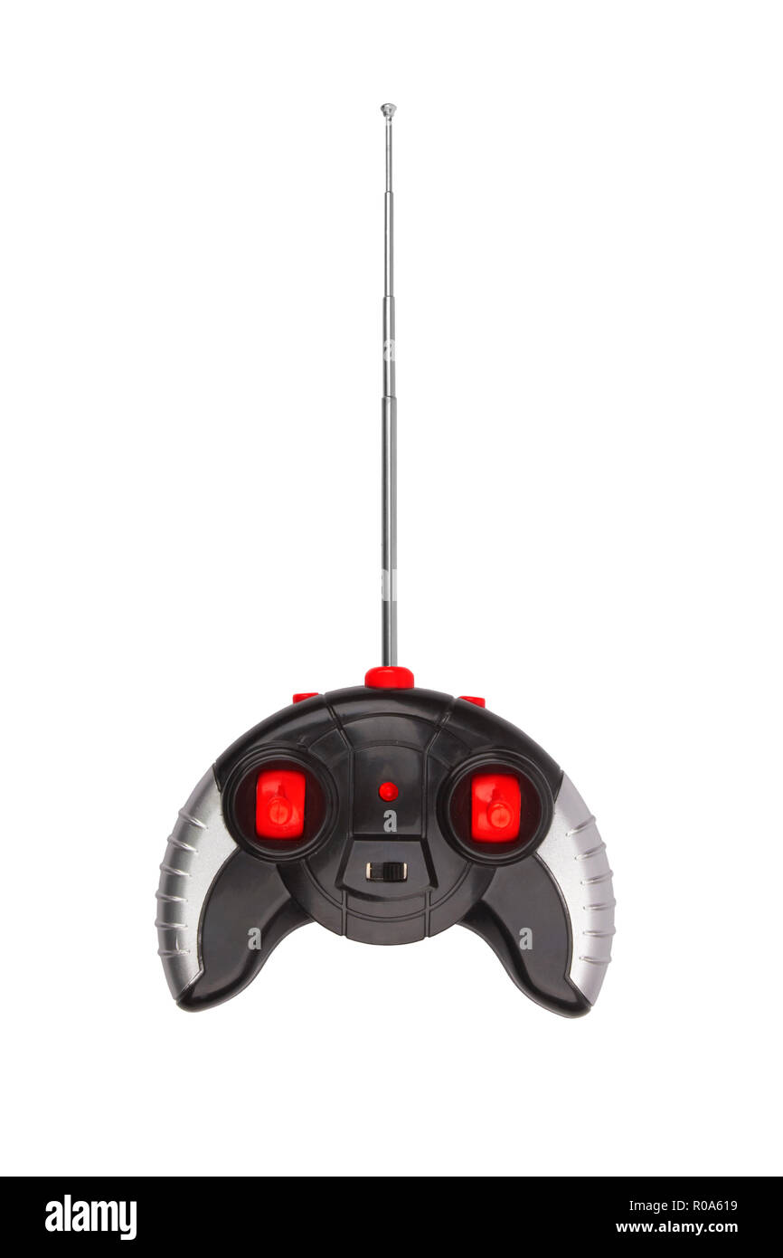 Radio remote control for toy car isolated on white Stock Photo - Alamy