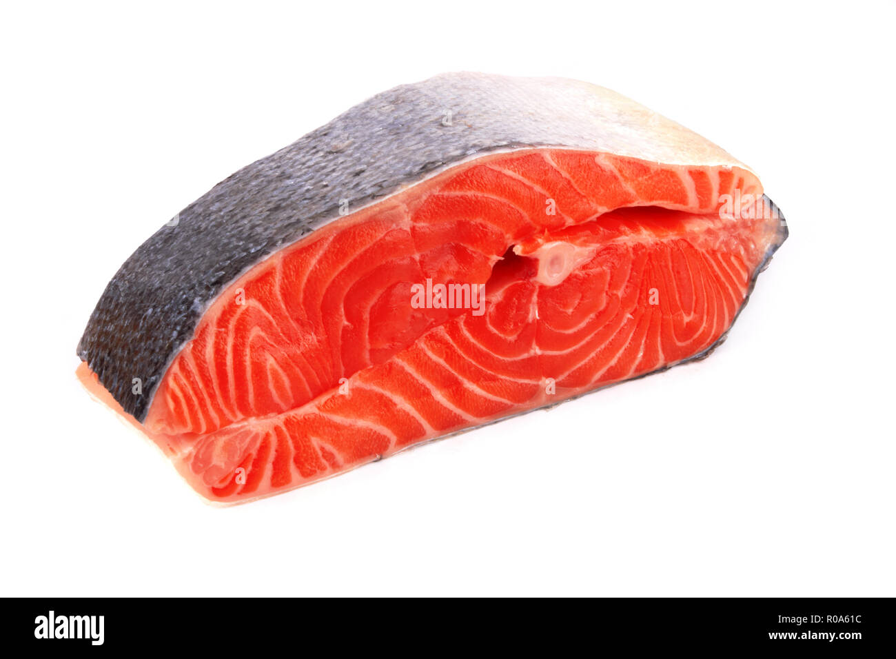 fresh uncooked red fish fillet over white Stock Photo - Alamy