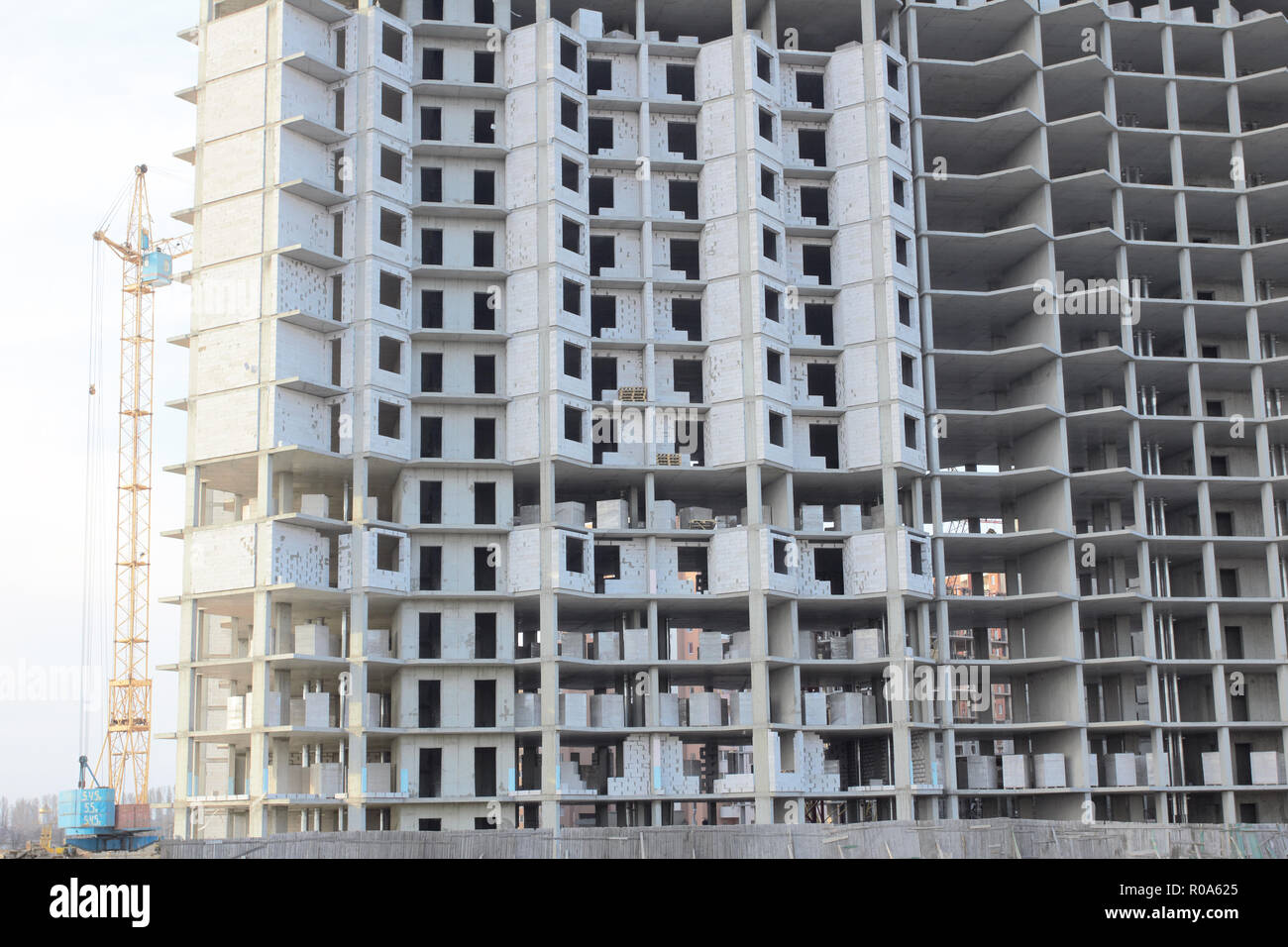 construction site with crane and building Stock Photo - Alamy