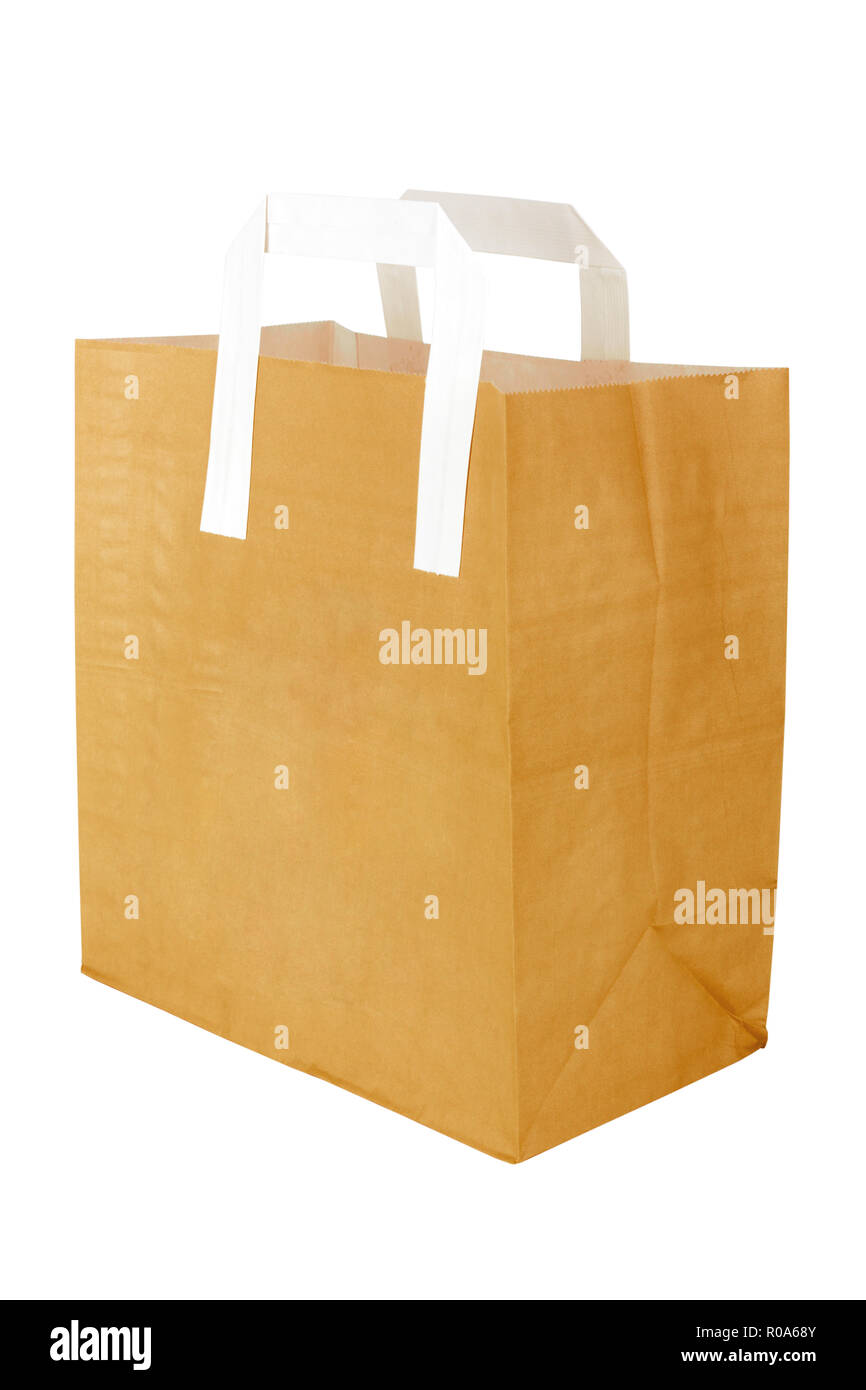 paper bag isolated on white background Stock Photo - Alamy