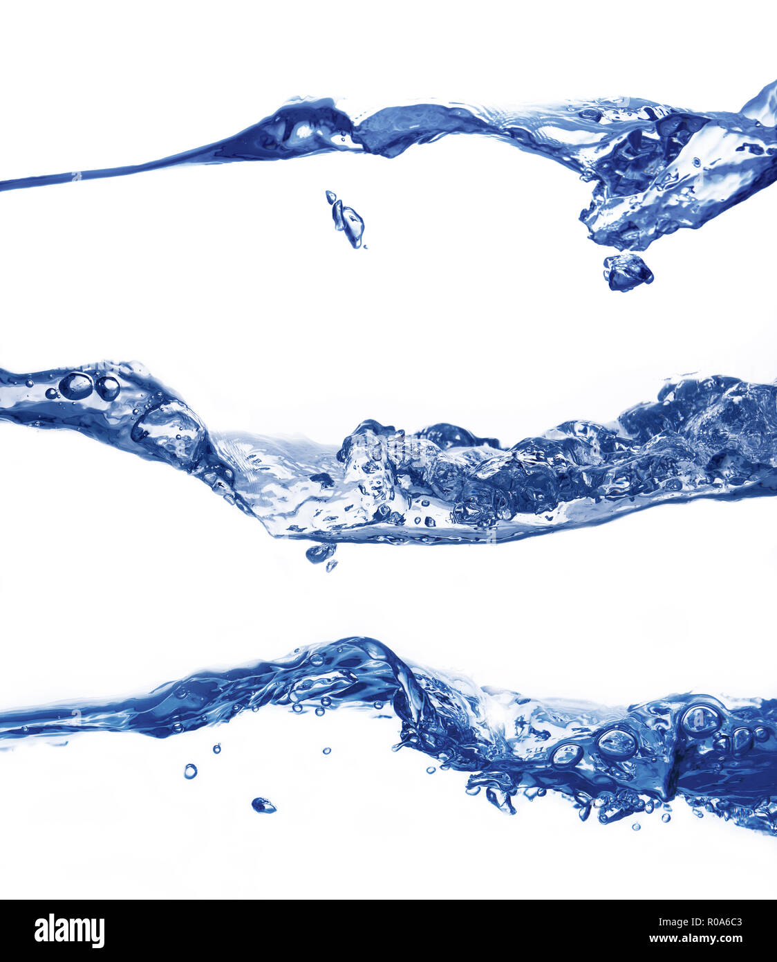 Set of water splashing isolated on white background Stock Photo - Alamy