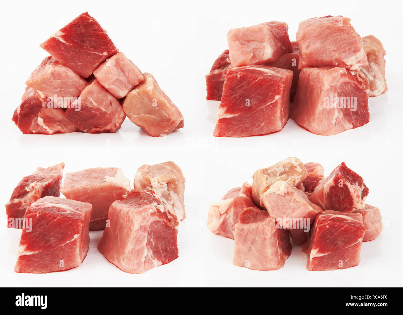 Raw meat on white background hi-res stock photography and images - Alamy