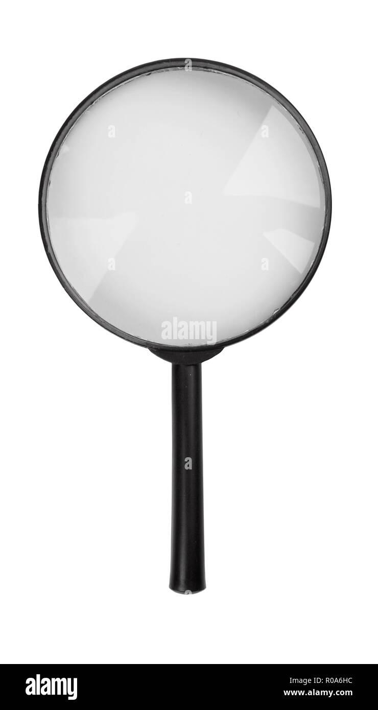 Magnifying circle on white Cut Out Stock Images & Pictures - Alamy