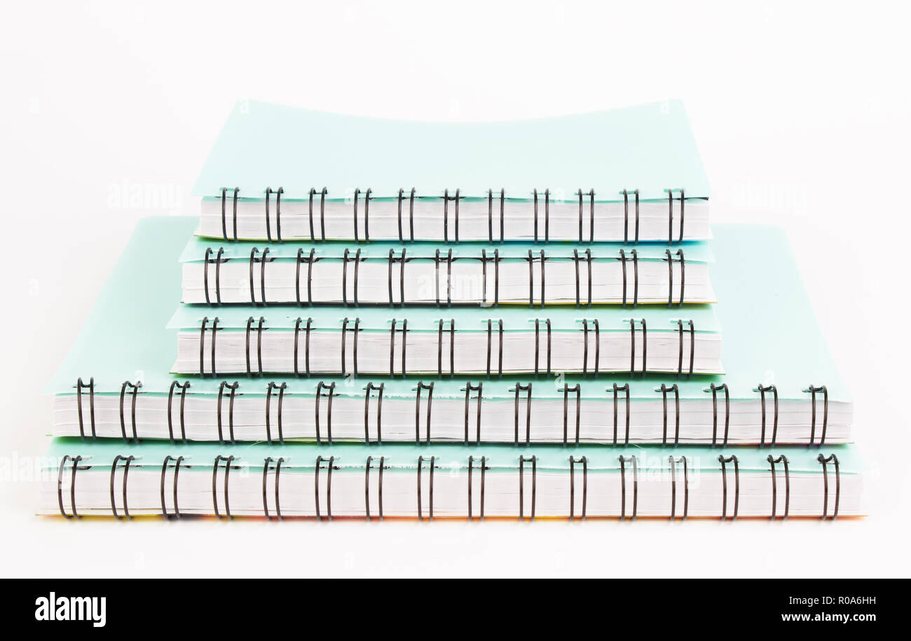 stack of ring binder books Stock Photo - Alamy