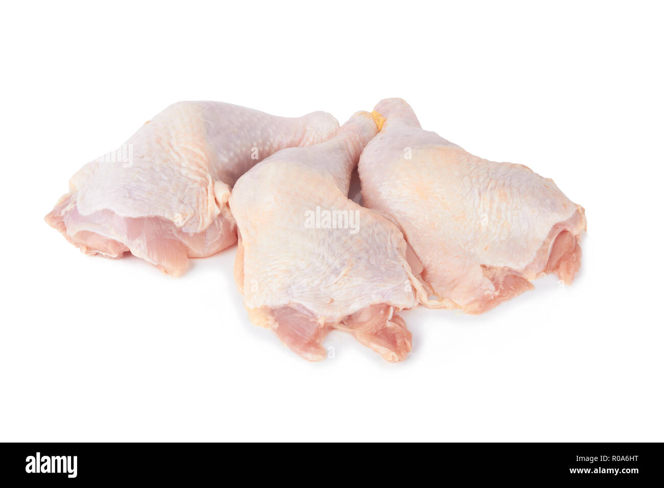 chicken leg on a white Stock Photo - Alamy