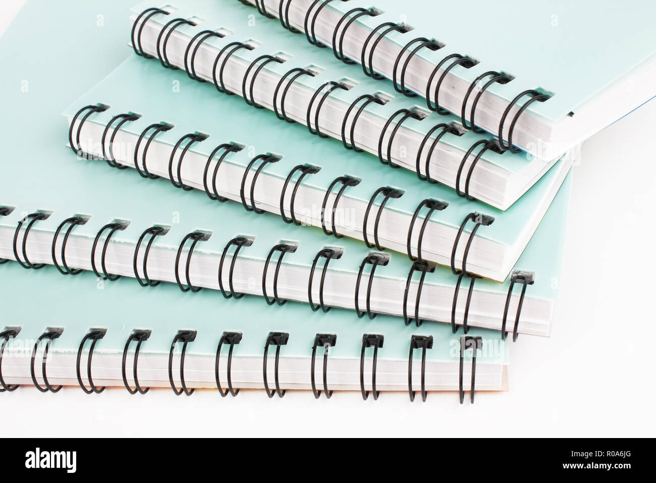 stack of ring binder book or notebook on white background Stock Photo ...