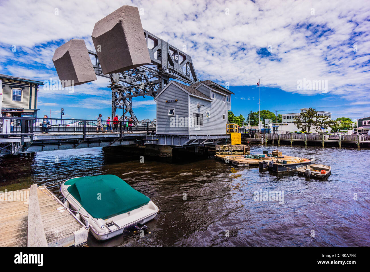 Mystic River Bascule Bridge Mystic, Connecticut, USA Stock Photo - Alamy