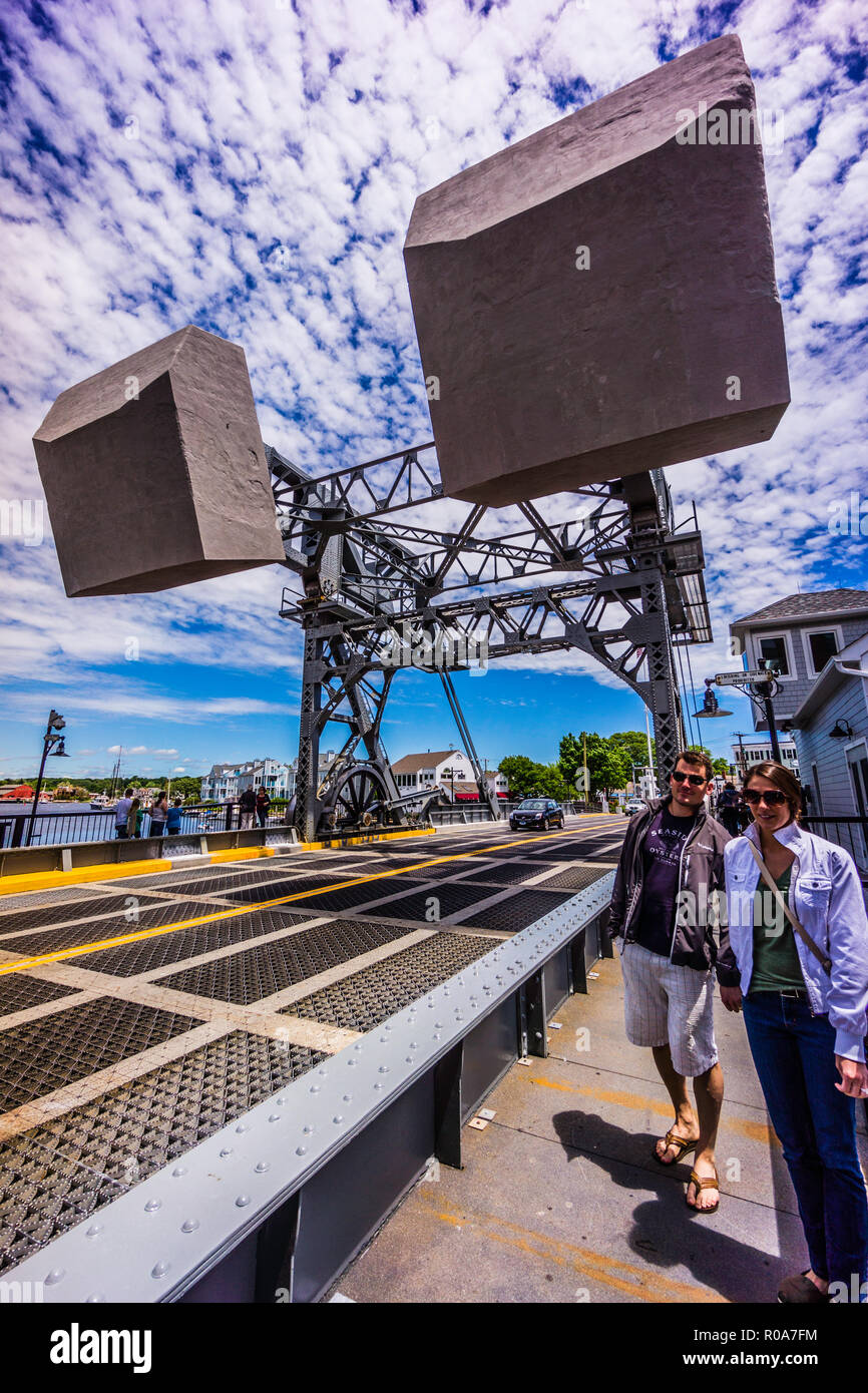 Mystic River Bascule Bridge Mystic, Connecticut, USA Stock Photo - Alamy