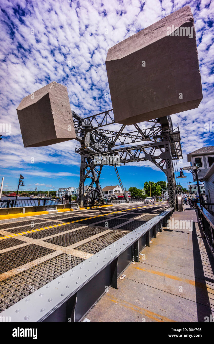 Mystic River Bascule Bridge Mystic, Connecticut, USA Stock Photo - Alamy