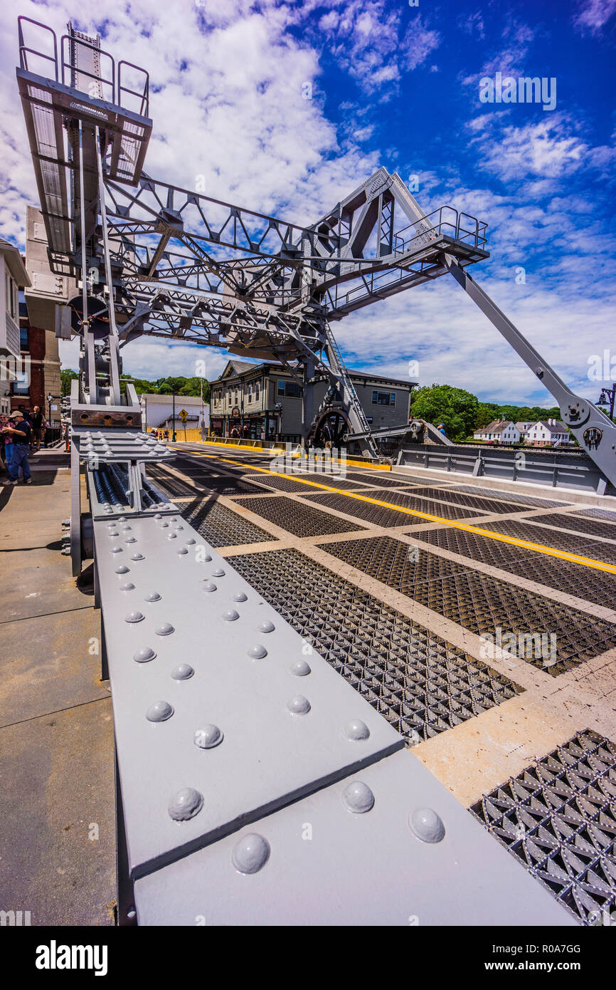 Mystic River Bascule Bridge Mystic, Connecticut, USA Stock Photo - Alamy