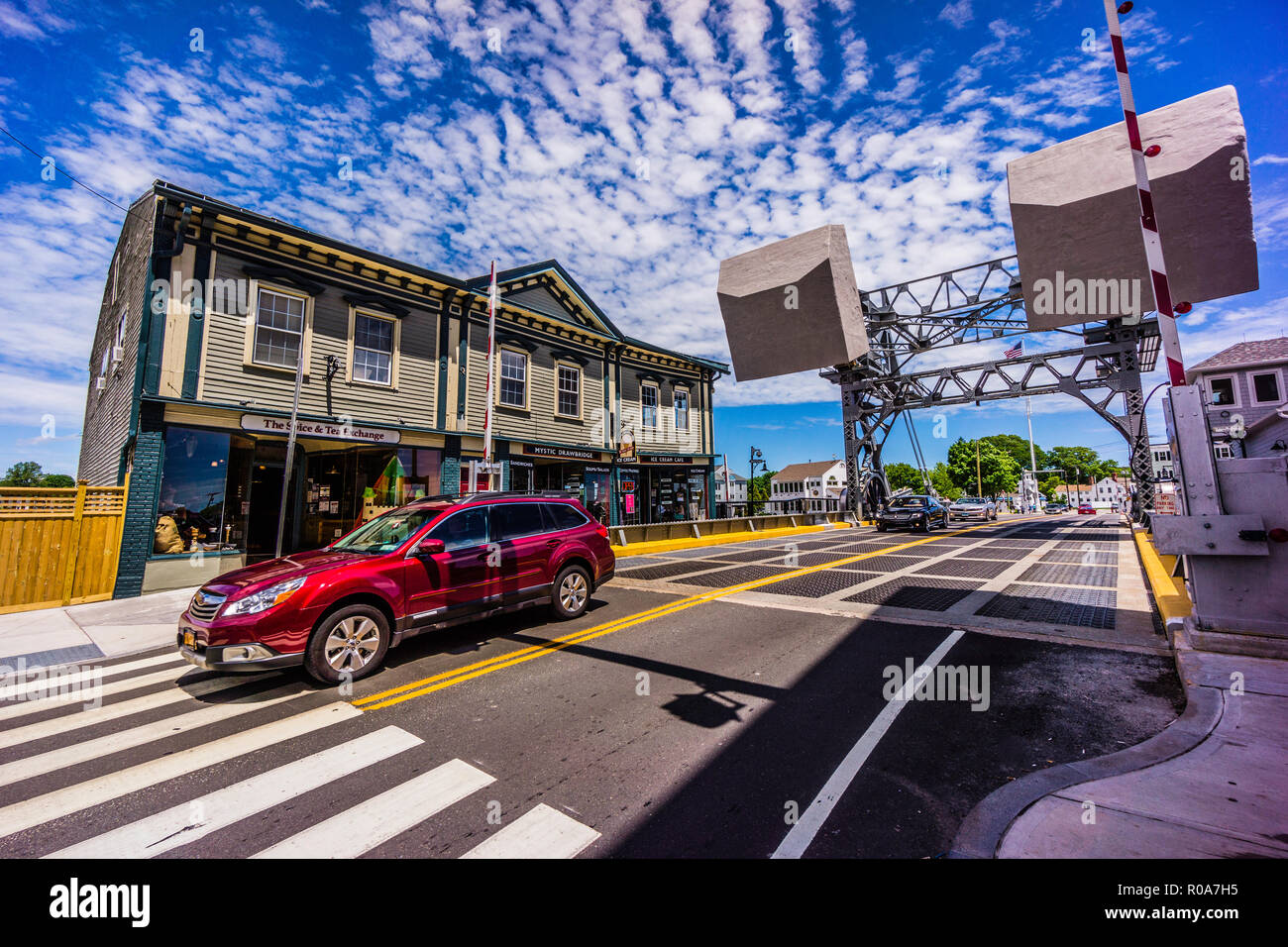 Mystic River Bascule Bridge Mystic, Connecticut, USA Stock Photo - Alamy