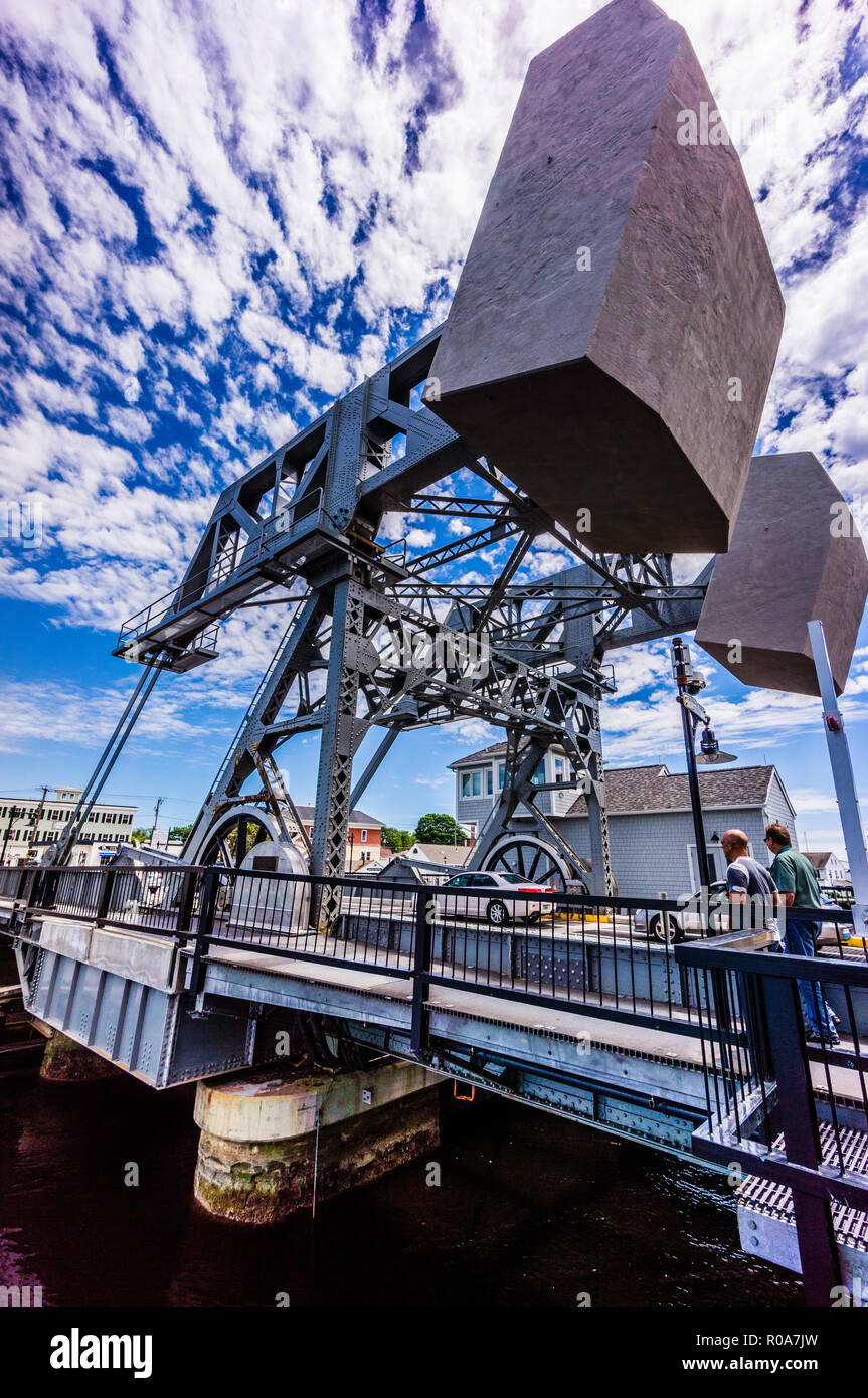 Mystic River Bascule Bridge Mystic, Connecticut, USA Stock Photo - Alamy