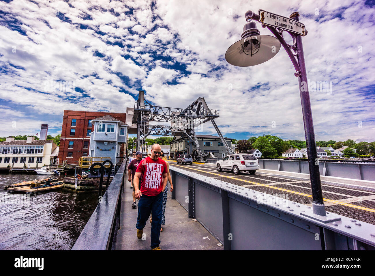 Mystic River Bascule Bridge Mystic, Connecticut, USA Stock Photo - Alamy
