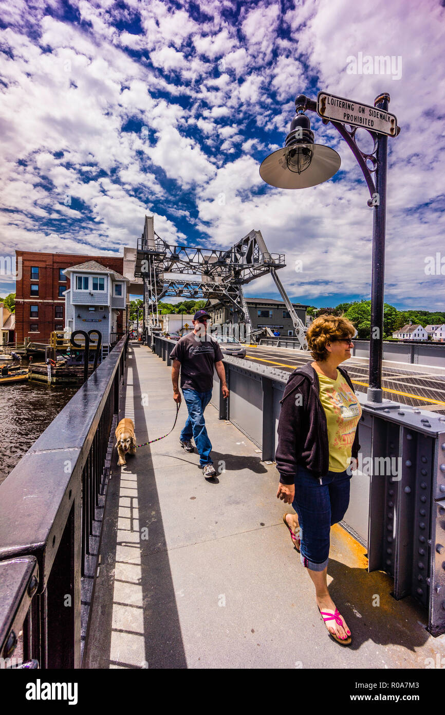 Mystic River Bascule Bridge Mystic, Connecticut, USA Stock Photo - Alamy