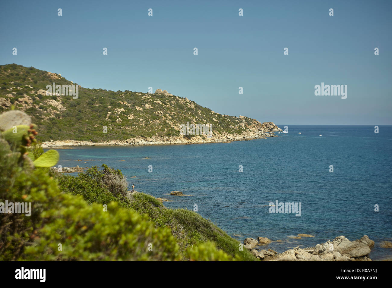 Natural inlet between the mountains and the sea in the south of ...