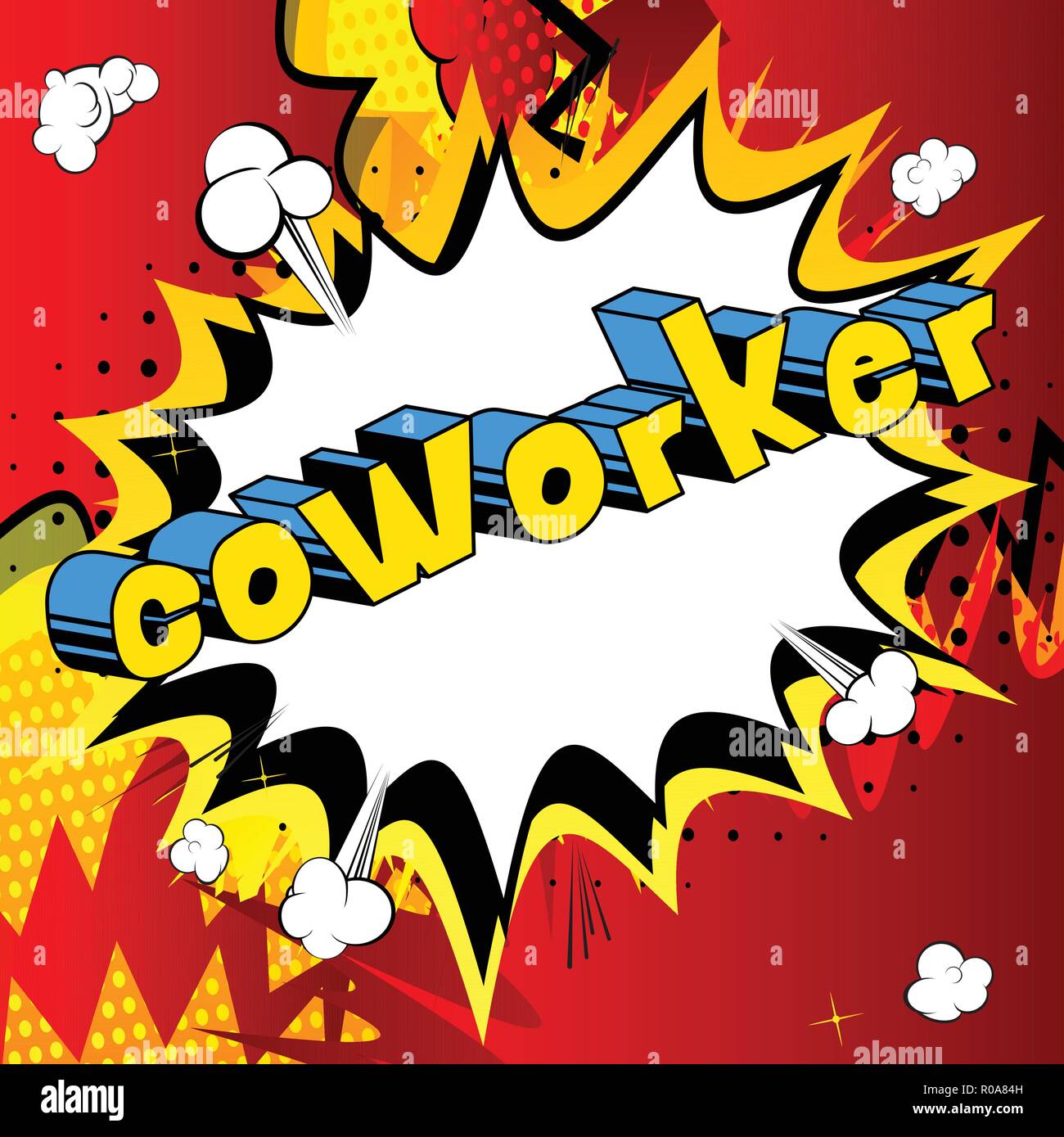 Coworker - Vector illustrated comic book style phrase Stock Vector ...