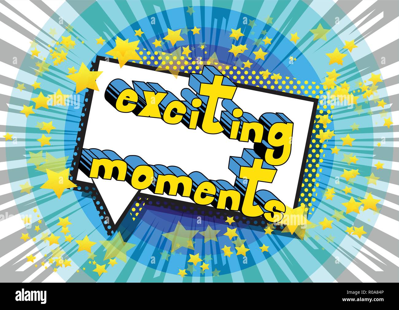 Exciting Moments - Vector illustrated comic book style phrase Stock ...