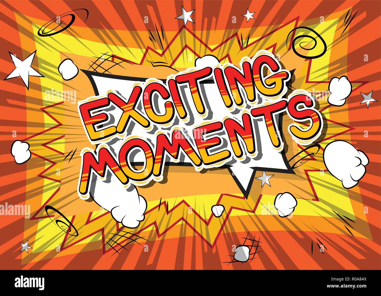 Exciting Moments - Vector illustrated comic book style phrase Stock ...