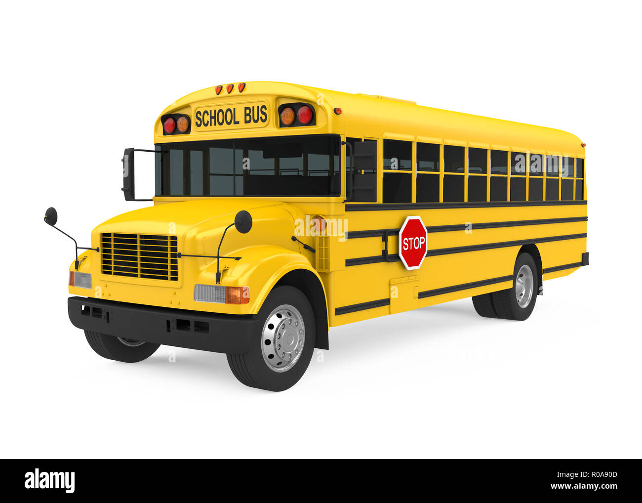 School Bus Isolated Stock Photo - Alamy