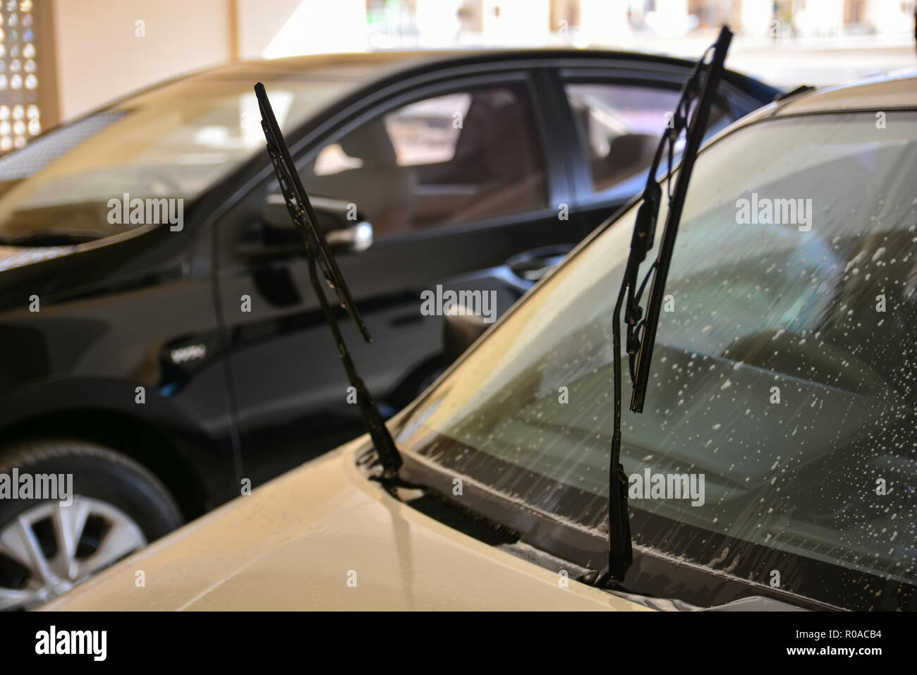 Car Wipers and Windshield Stock Photo - Alamy