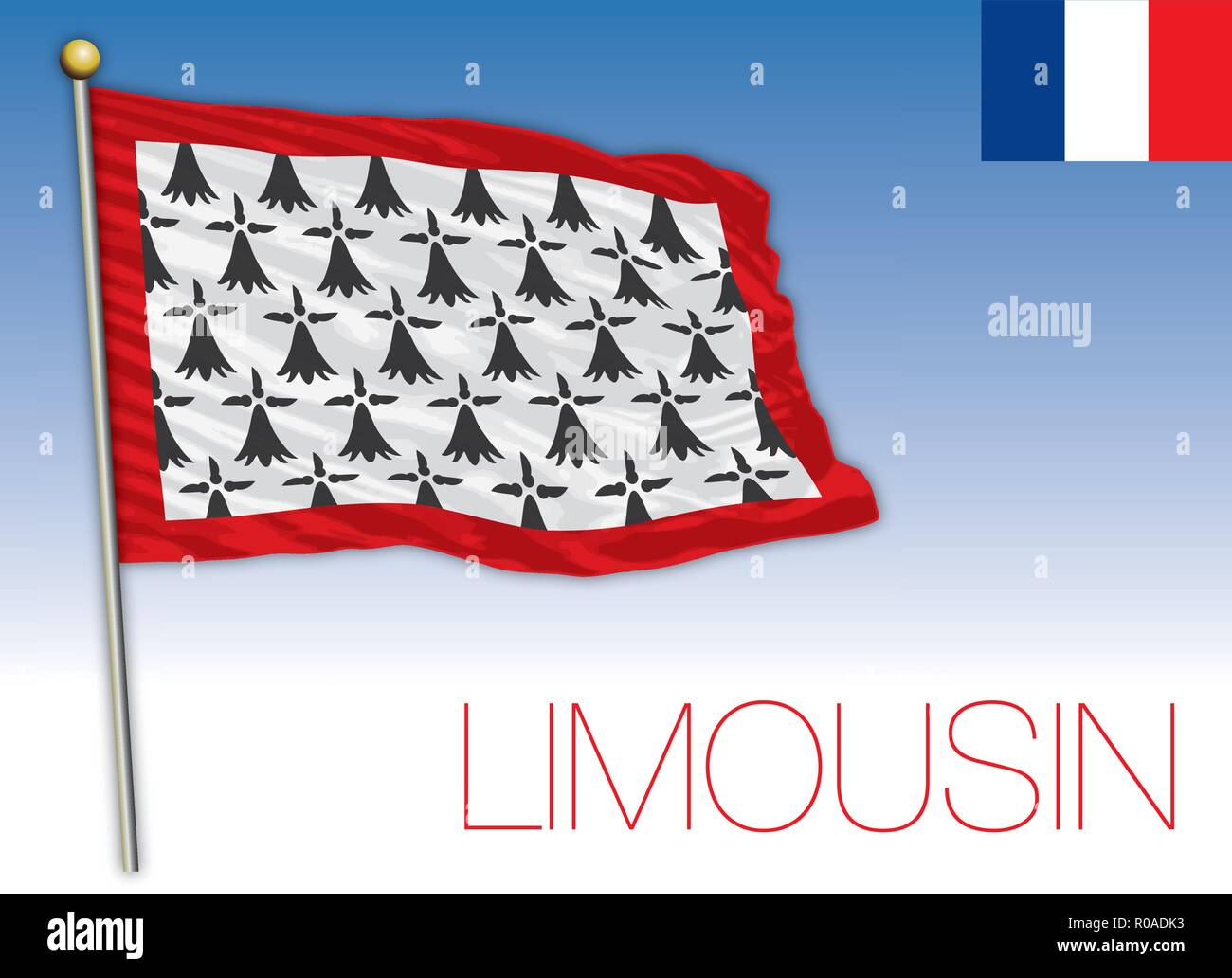 Limousin flag Stock Vector Images - Alamy