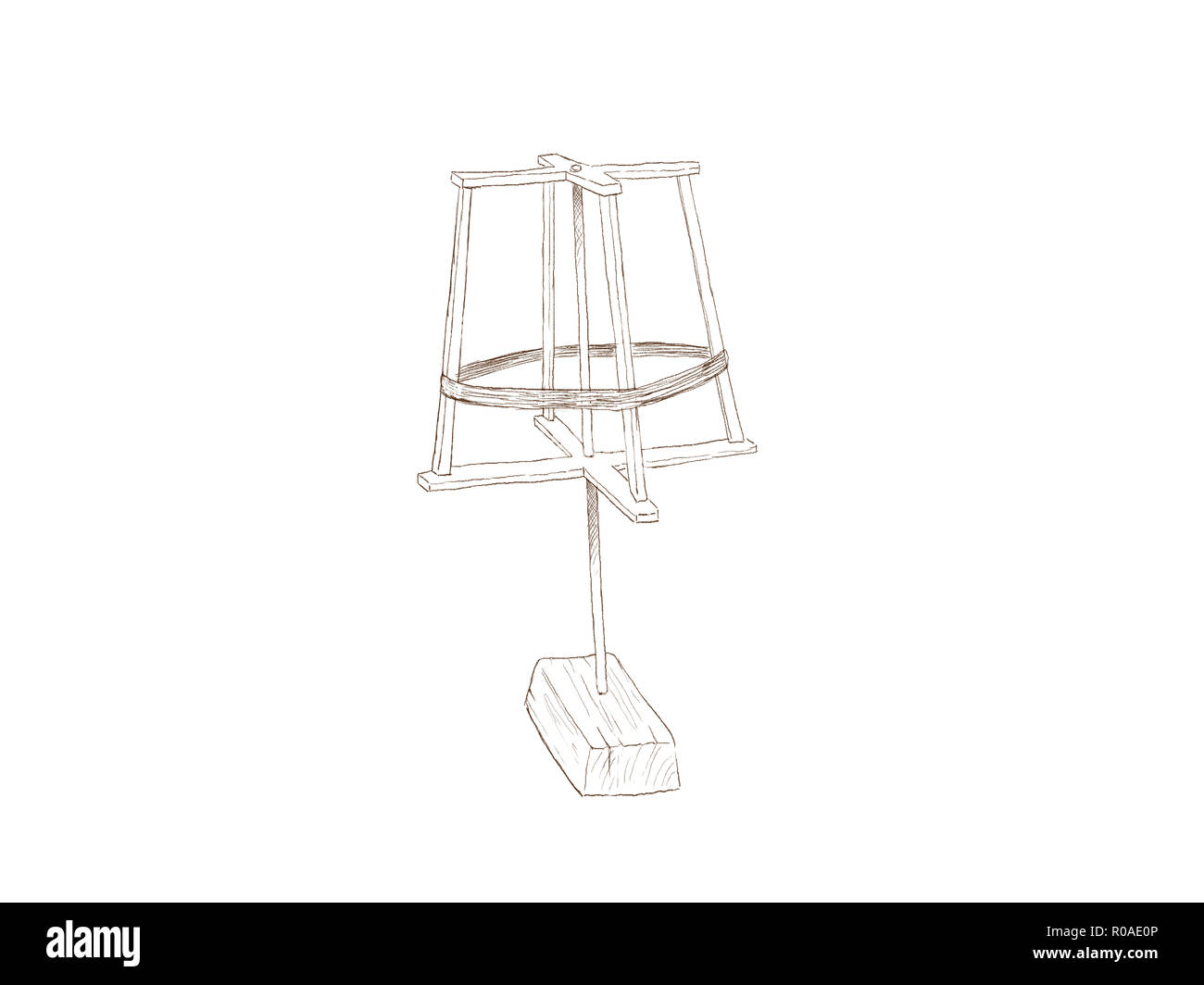 digital illustration of the process of manufacturing linen Stock Photo ...