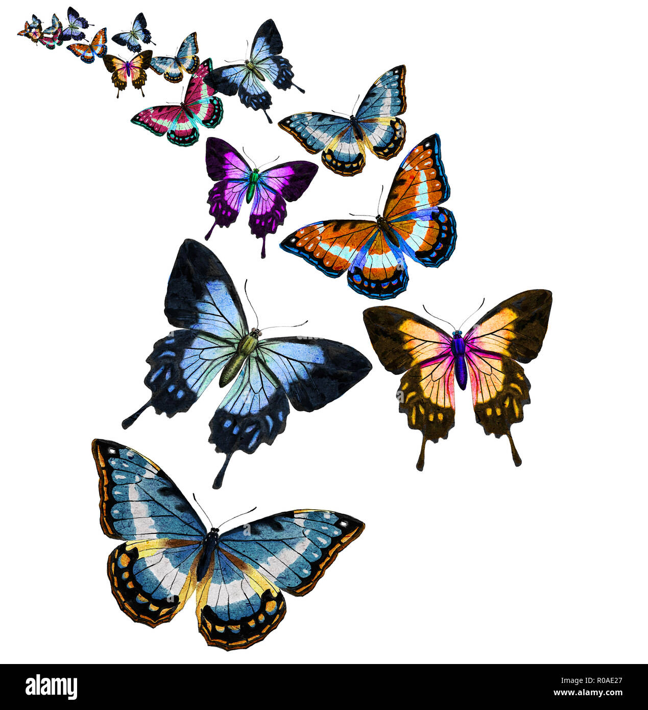 Digital illustration of a butterfly Stock Photo - Alamy