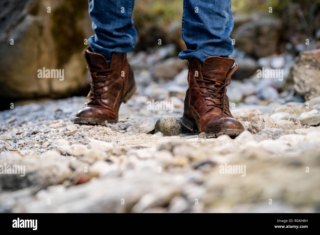 Man walking boots hi-res stock photography and images - Alamy