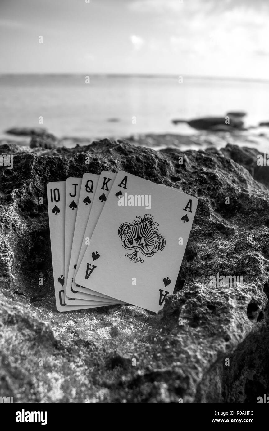 Poker card diamond queen Black and White Stock Photos & Images - Alamy